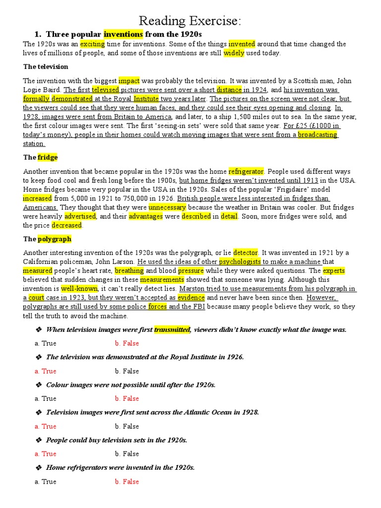 Reading Exercise 2 | PDF | Polygraph | Mouse