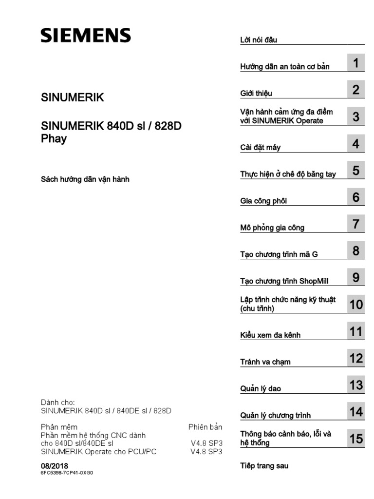 840Dsl 828D Milling Op Man 0818 vi-VN PDF | PDF