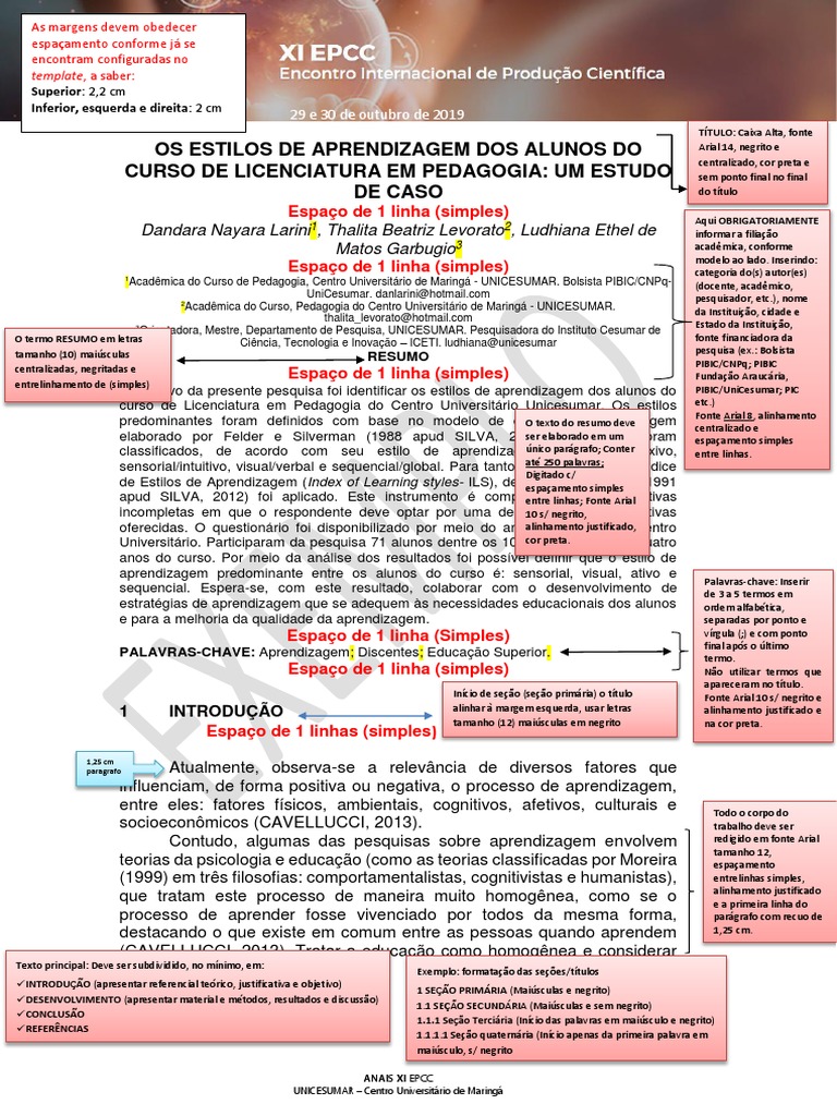 MODELO RESUMO EXPANDIDO-páginas-excluídas PDF | PDF | Aprendizado | Estilos de aprendizagem