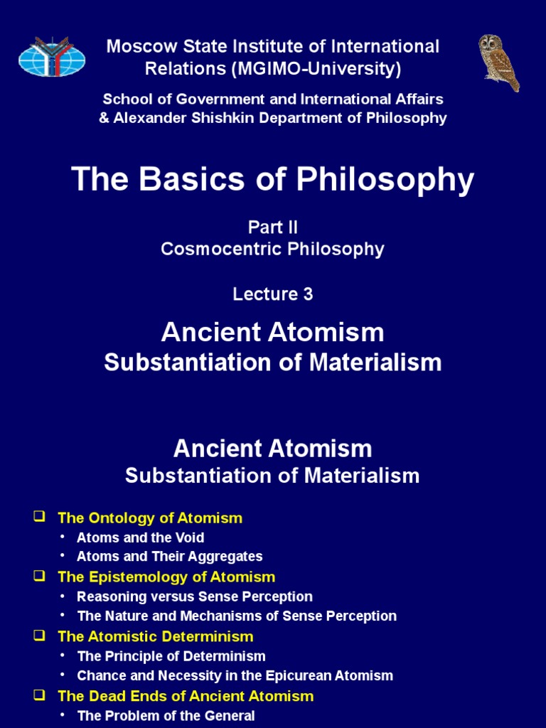 Ancient Atomism and Materialism Explained | PDF | Social Science ...