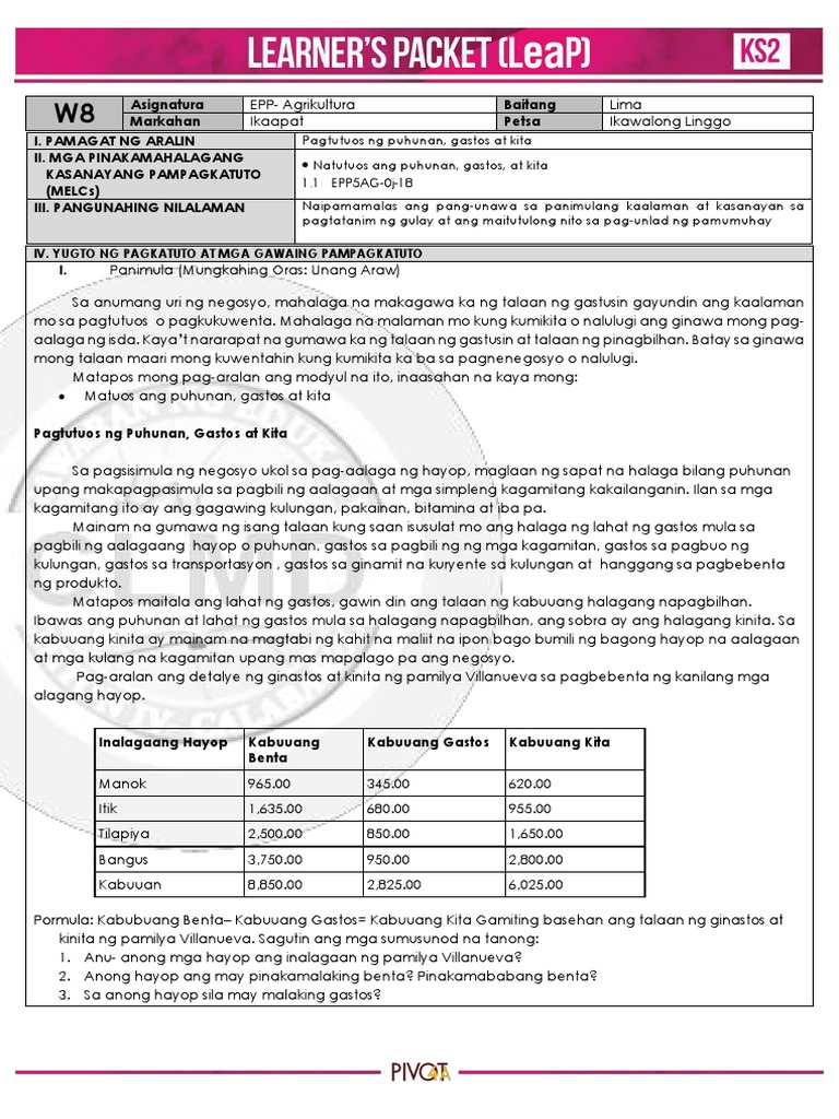 Q4 Elem AFA 5 Week8 PDF | PDF