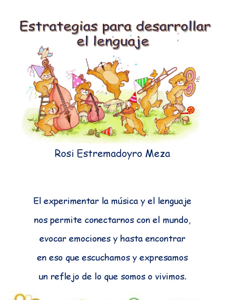 Estrategias para Desarrollar El Lenguaje PDF | PDF | Aquisición de idioma | Pensamiento