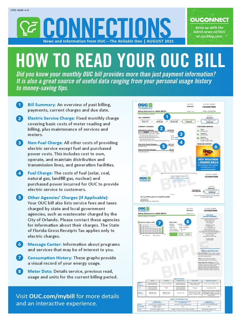 OUC August 2021 Billing Statement | PDF | Credit Card | Debit Card