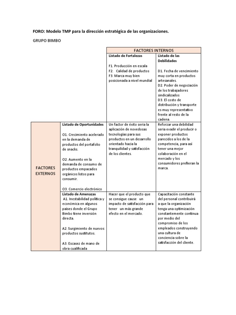 Modelo TMP | PDF | Planificación | Innovación