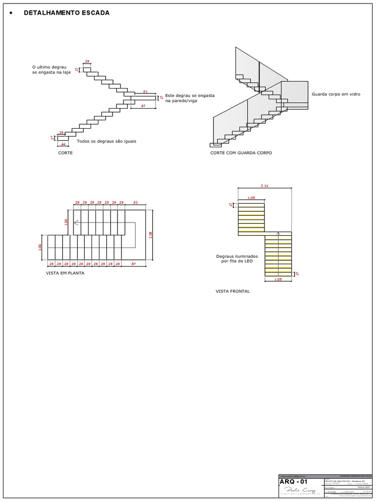 JT PE - Detalhamento Escada | PDF