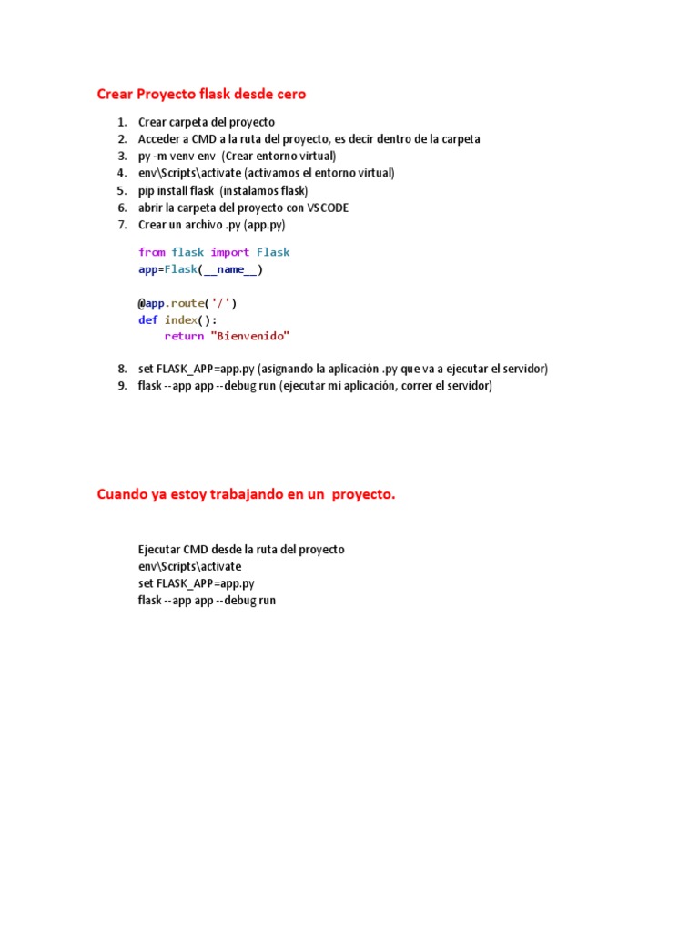 Guía: Crear Proyecto Flask Desde Cero | PDF | Arte | Informática