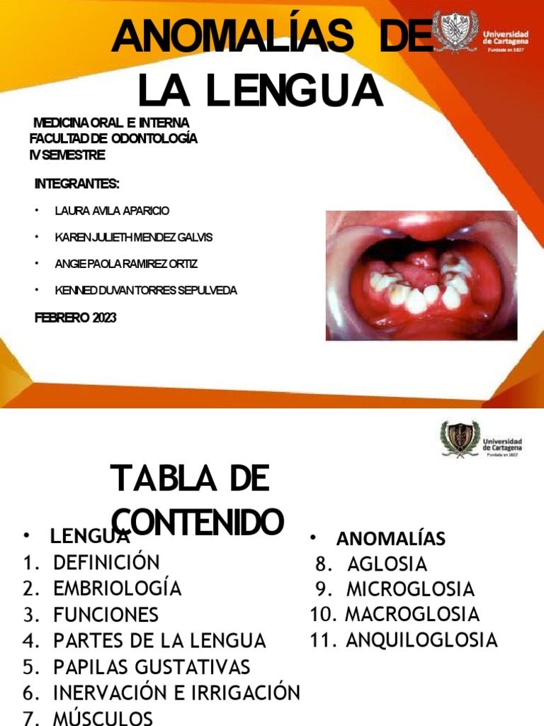 Anomalías de La Lengua (Nuevo) | PDF | Lengua | Órganos sensoriales