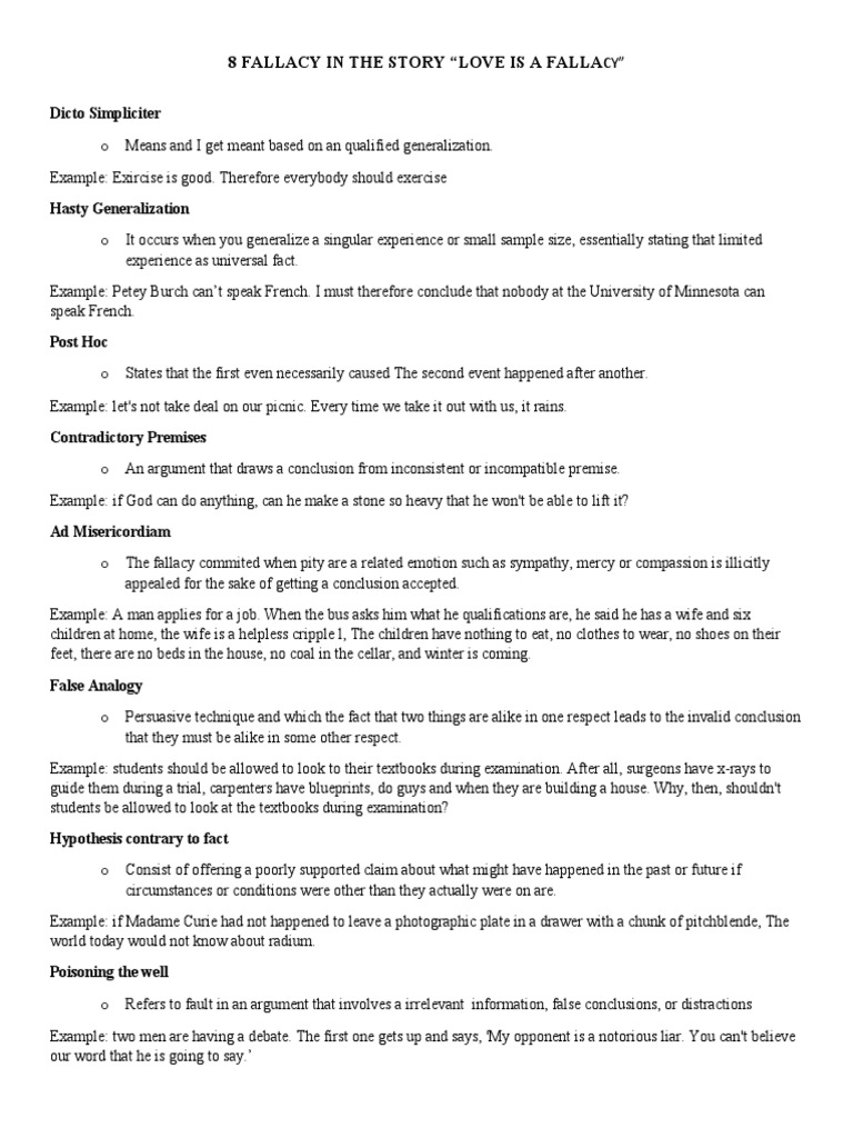 FALLACY PDF Fallacy Argument