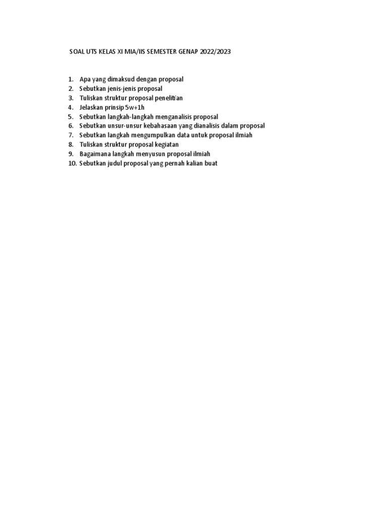 Uts Pat Genap Bin | PDF