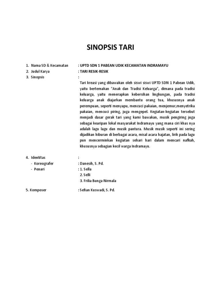Sinopsis Tari | PDF