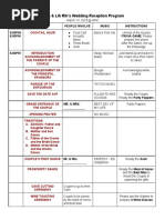 Wedding Reception Program Flow | PDF | Wedding | Social Institutions