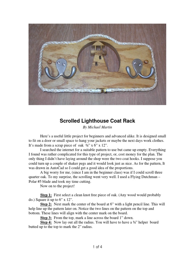 DIY Lighthouse Coat Rack Guide | PDF | Rope | Equipment