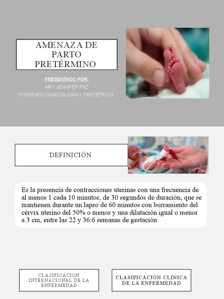 Amenaza de Parto Pretérmino | PDF | Parto prematuro | Parto