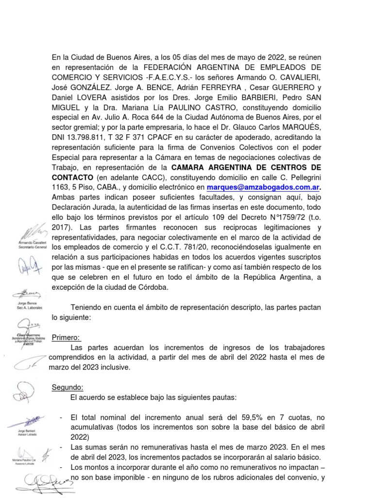 Acuerdo Paritario y Escala Salarial - CCT 130-75 PDF | Descargar gratis PDF | Salario | Estado ...