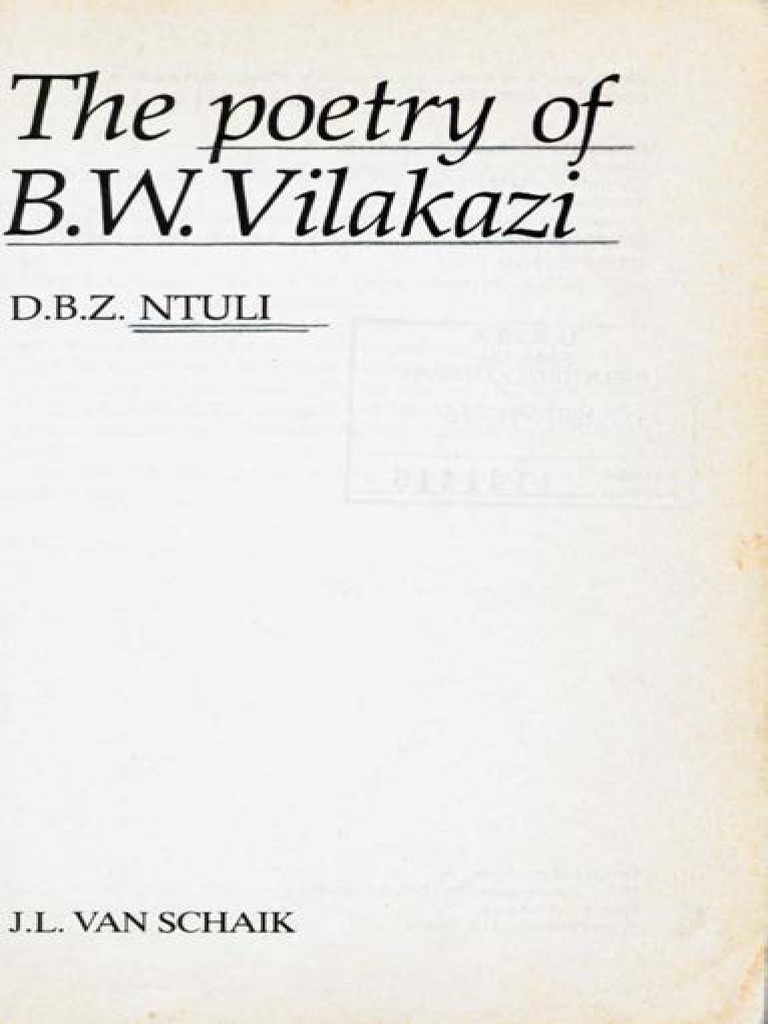 Thesis Ntuli DBZ PDF | PDF | Poetry
