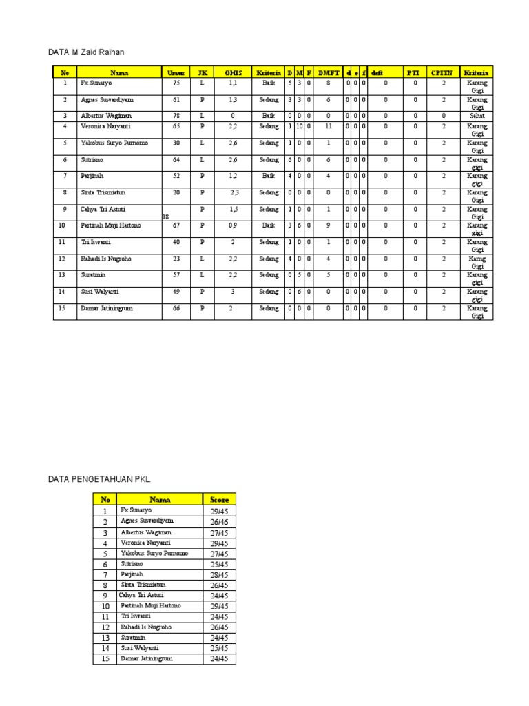 Data M Zaid Raihan | PDF