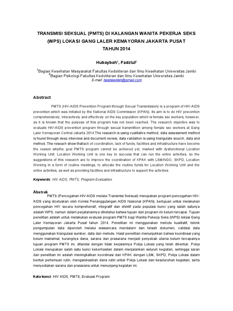 ID Transmisi Seksual Pmts Di Kalangan Wanit | PDF | Immunodeficiency | Mycoplasma