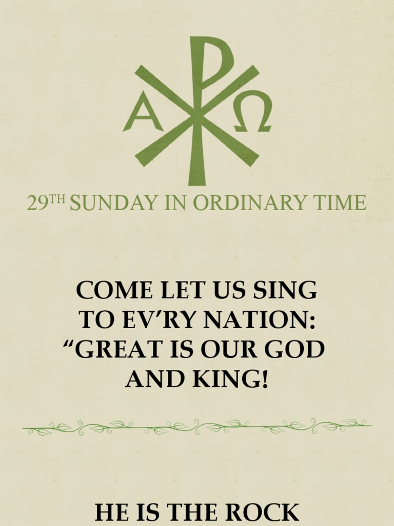 Ordinary Time 2 - Sunday (Oct. 17, 2021) | PDF | Glory (Religion ...
