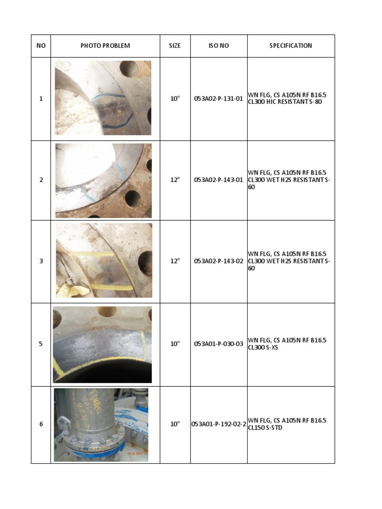 Flange Seration Damage Report | PDF | Plumbing | Mechanical Engineering