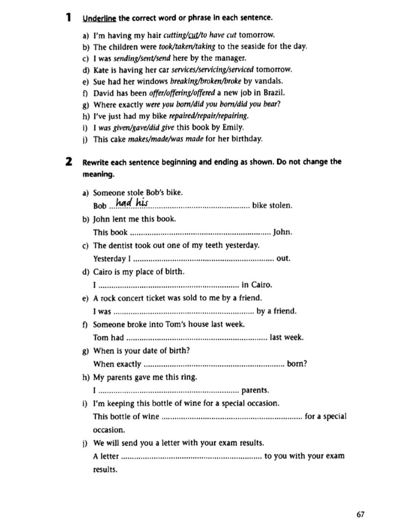 Test On Passive Voice | Download Free PDF | Potato