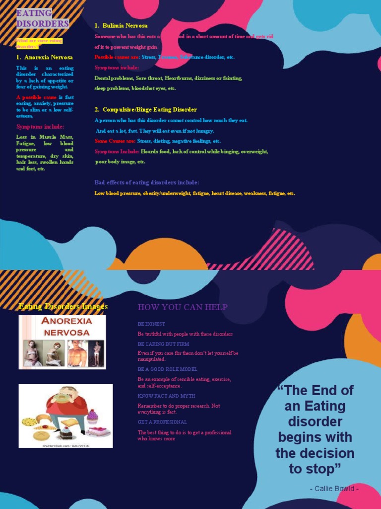 EaTing Disorders Brochure | PDF | Eating Disorder | Eating