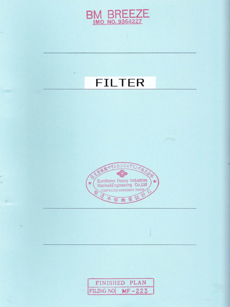 MF-223 Fuel. Oil and Lub. Oil 2nd Filter (Including Instruction Book) PDF | PDF | Building ...