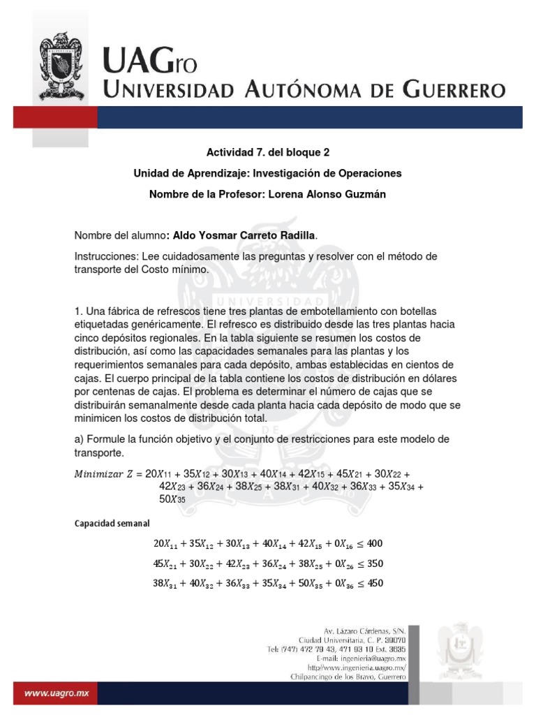 Act7 MDLI | PDF | Transporte