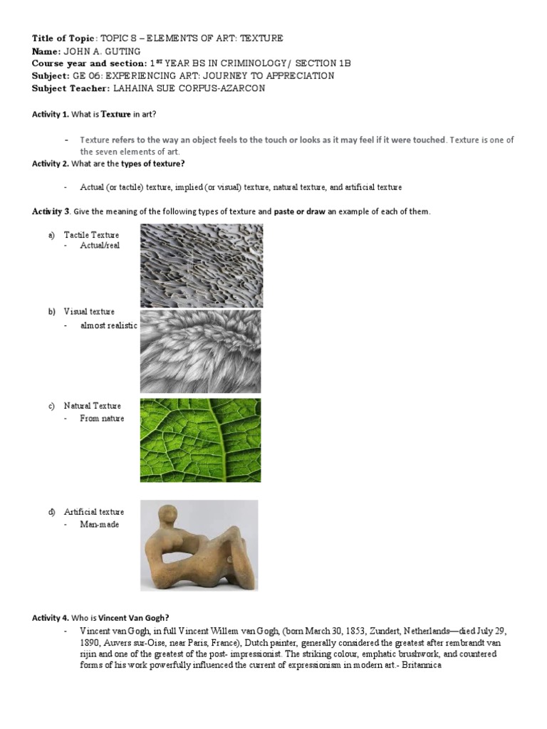 Arts Topic 8 | PDF