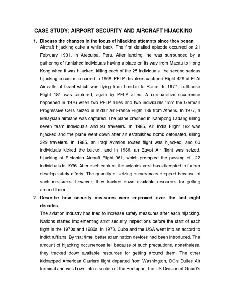 Aviation Security Evolution | PDF | Aircraft Hijackings | Crime & Violence