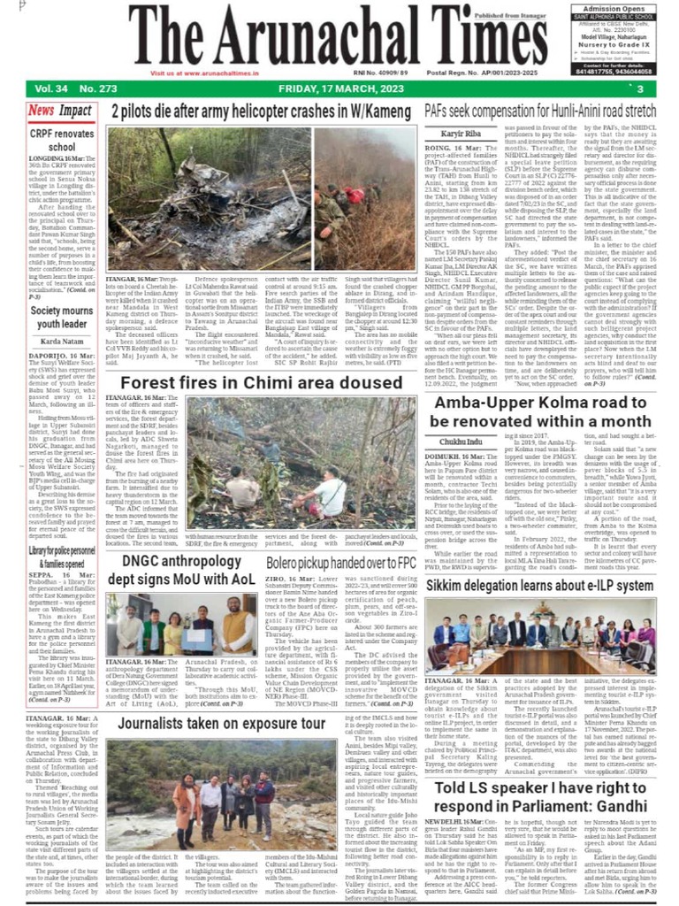 Arunachal Times 17-Mar-2023 07-56 | PDF