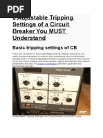 6 Adjustable Tripping Settings of A Circuit Breaker You MUST Understand ...