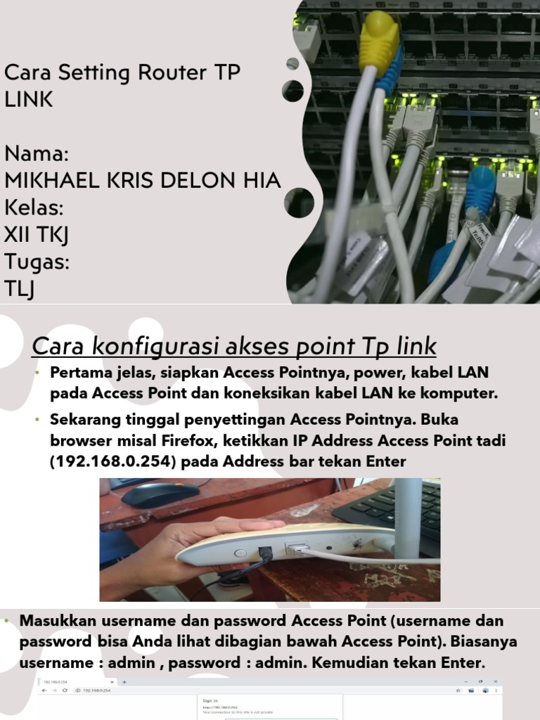 Cara Setting Router TP LINK | PDF