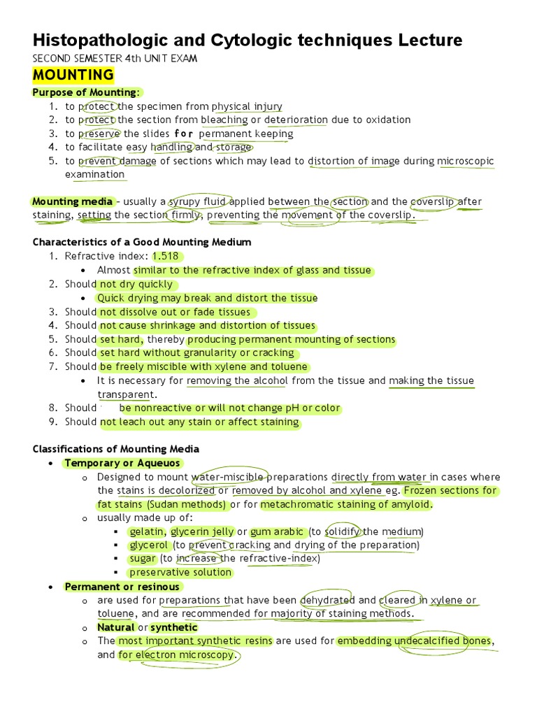 Histopath 4 Reviewer | PDF | Acid | Staining