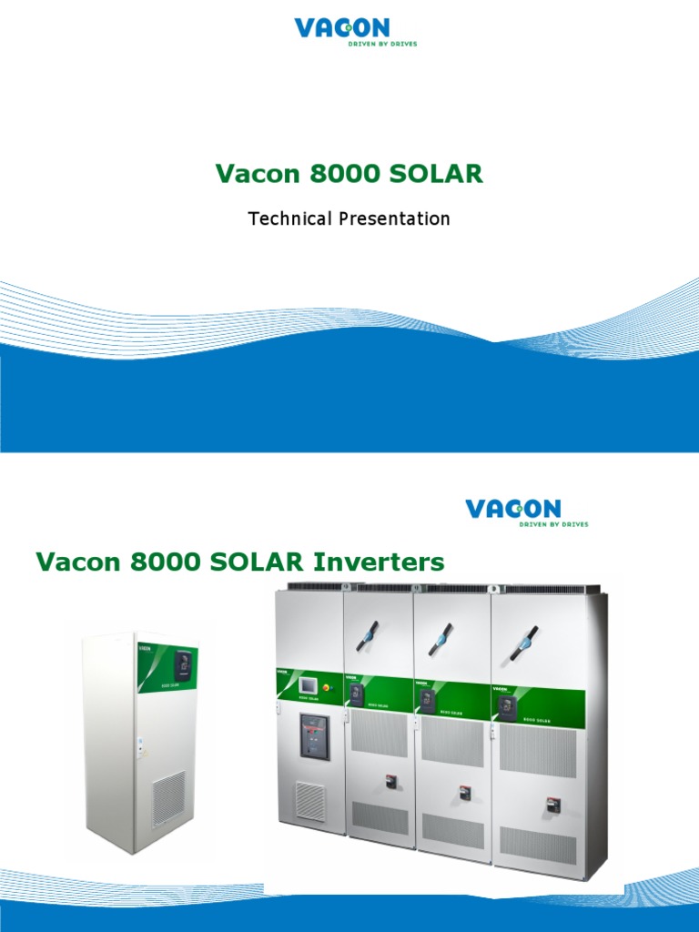 Vacon 8000 Solar Inverter Overview | PDF | Power Inverter ...