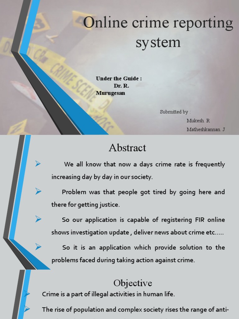 Online Crime Reporting System | PDF | User (Computing) | Databases