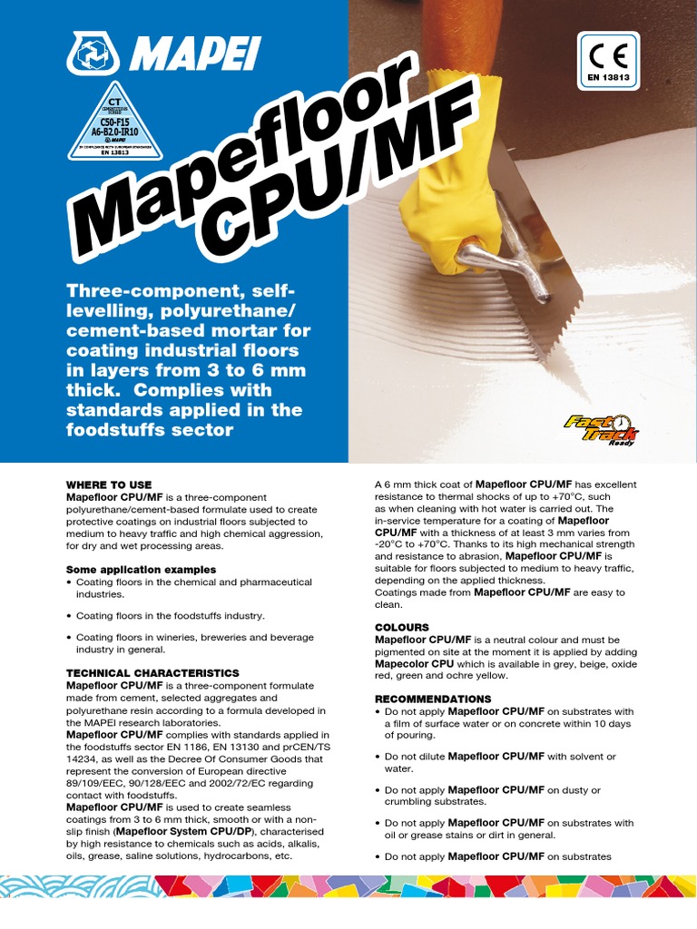 2042 Mapefloorcpumf GB PDF | PDF | Coating | Concrete
