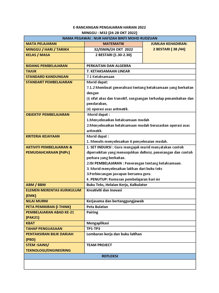 E-Rph 2022 Minggu 32 24-28.10.2022 | PDF
