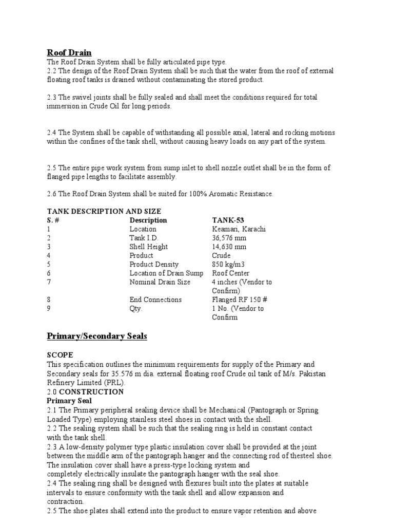 Roof Drain System, Seals | PDF | Shell (Projectile) | Pipe (Fluid ...