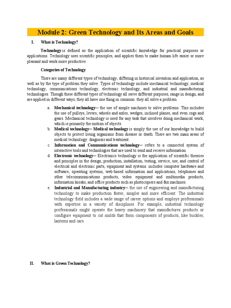 Green Technology Report | PDF | Climate Change | Greenhouse Gas