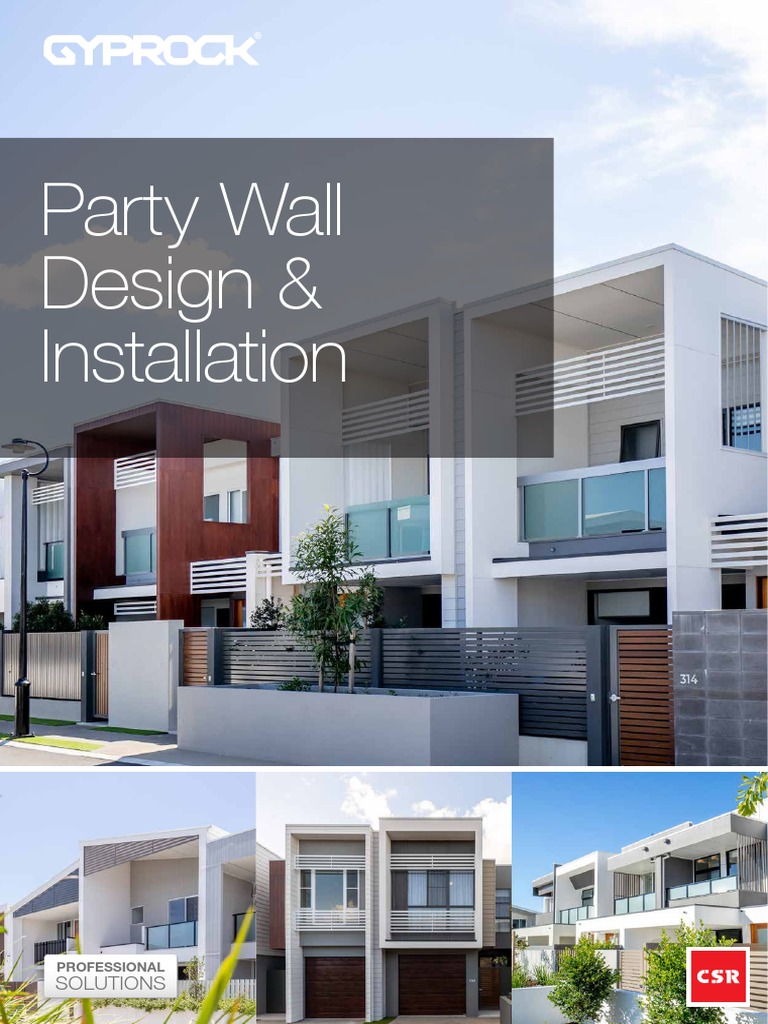 Gyprock Party Wall Manual Gyp513 2021 PDF | PDF | Drywall | Wall