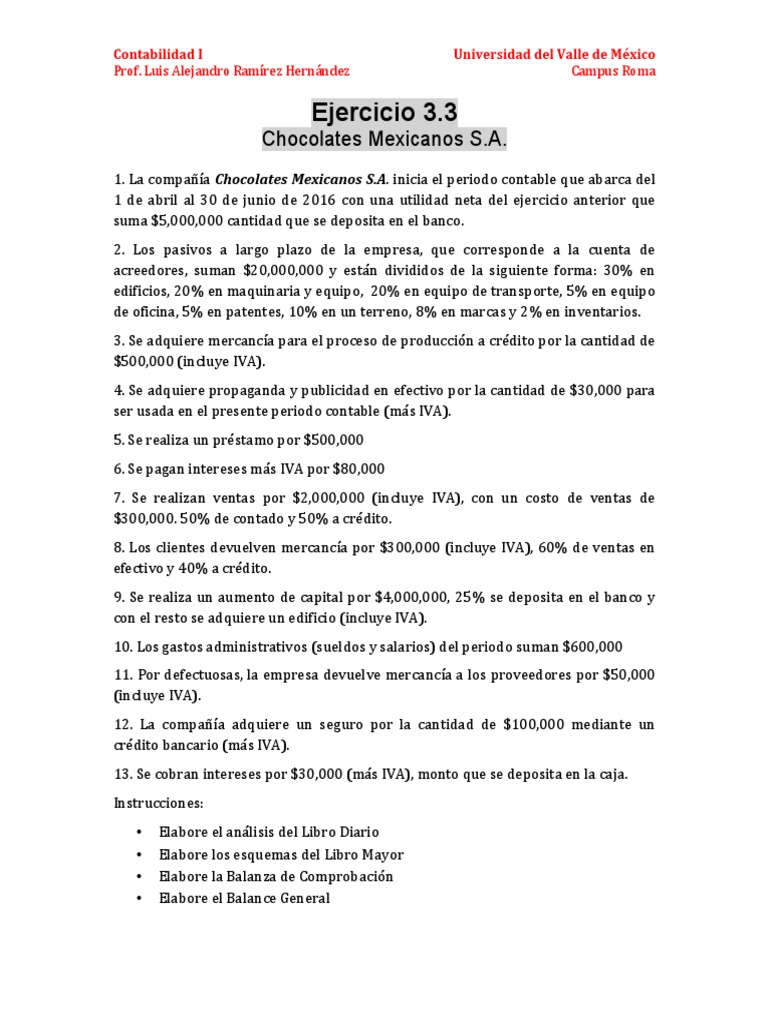 Ejercicio 3.3 PDF | PDF | Contabilidad | Industrias de servicio