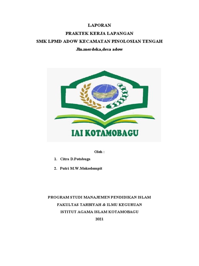 Cover, Kata Pengantar, Daftar Isi, Lembar Pengesahan | PDF