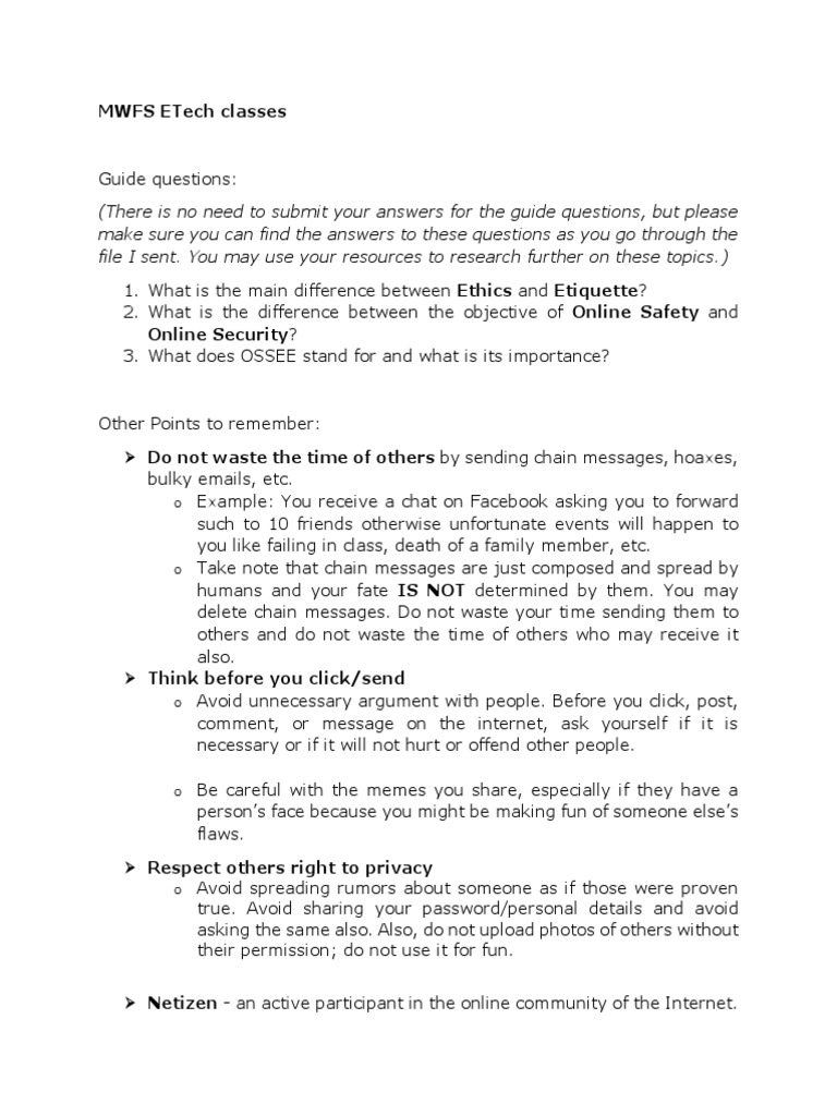 OSSEE Guide Questions | PDF | Computing | Computer Network