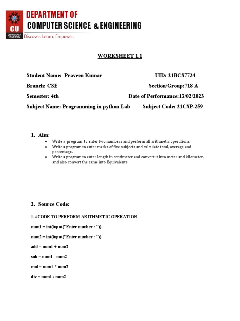 Praveen Python 1.1 | PDF