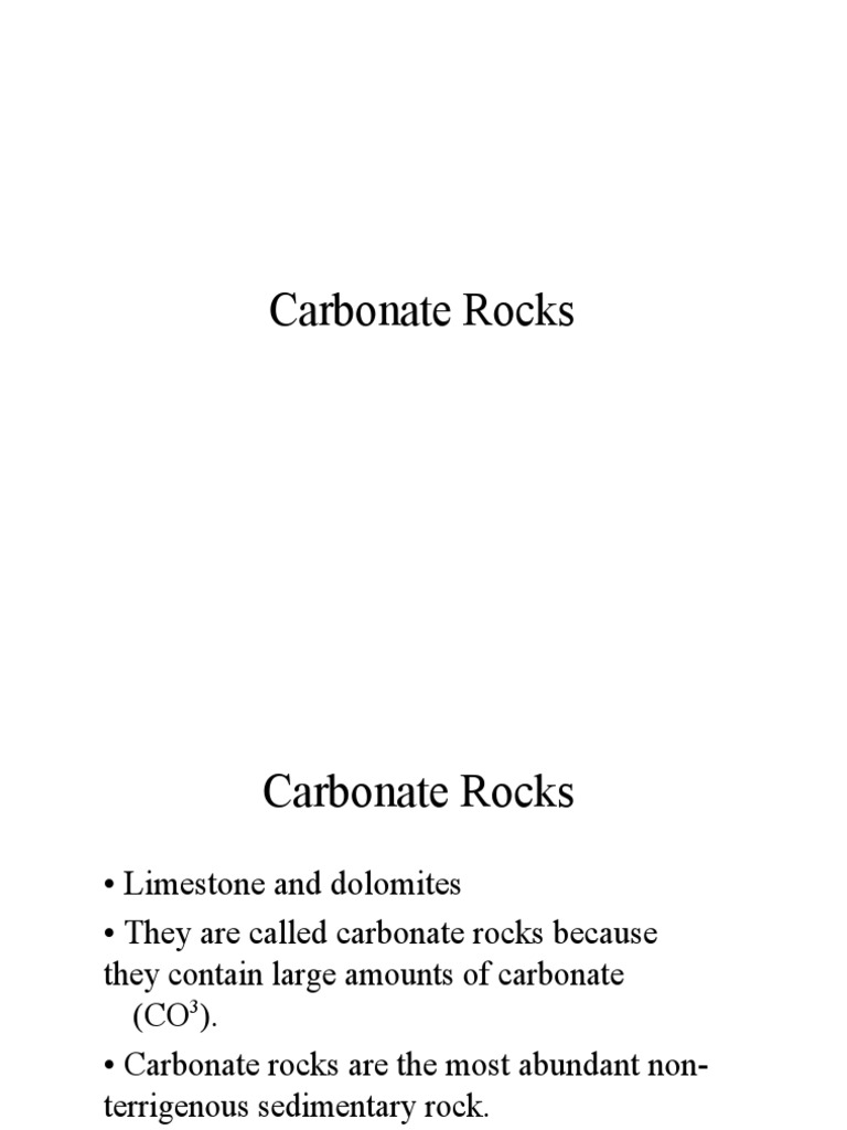 Carbonate Rocks Updated (Lecture-3) | PDF