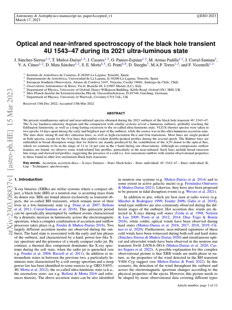 Optical and Near-Infrared Spectroscopy of The Black Hole Transient 4U ...