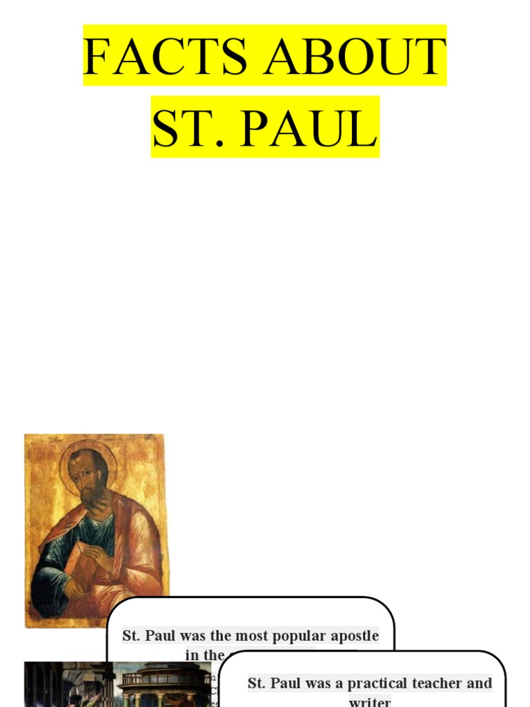 FACTS ABOUT St. Paul | PDF