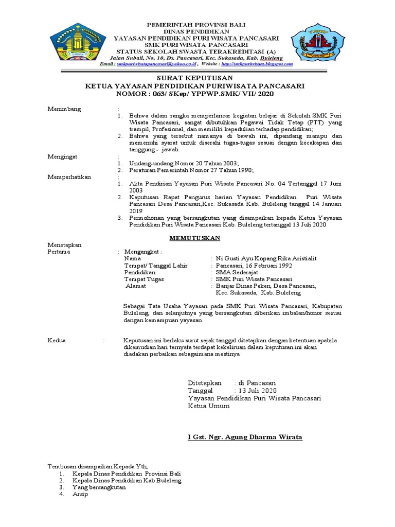 Surat Keputusan | PDF