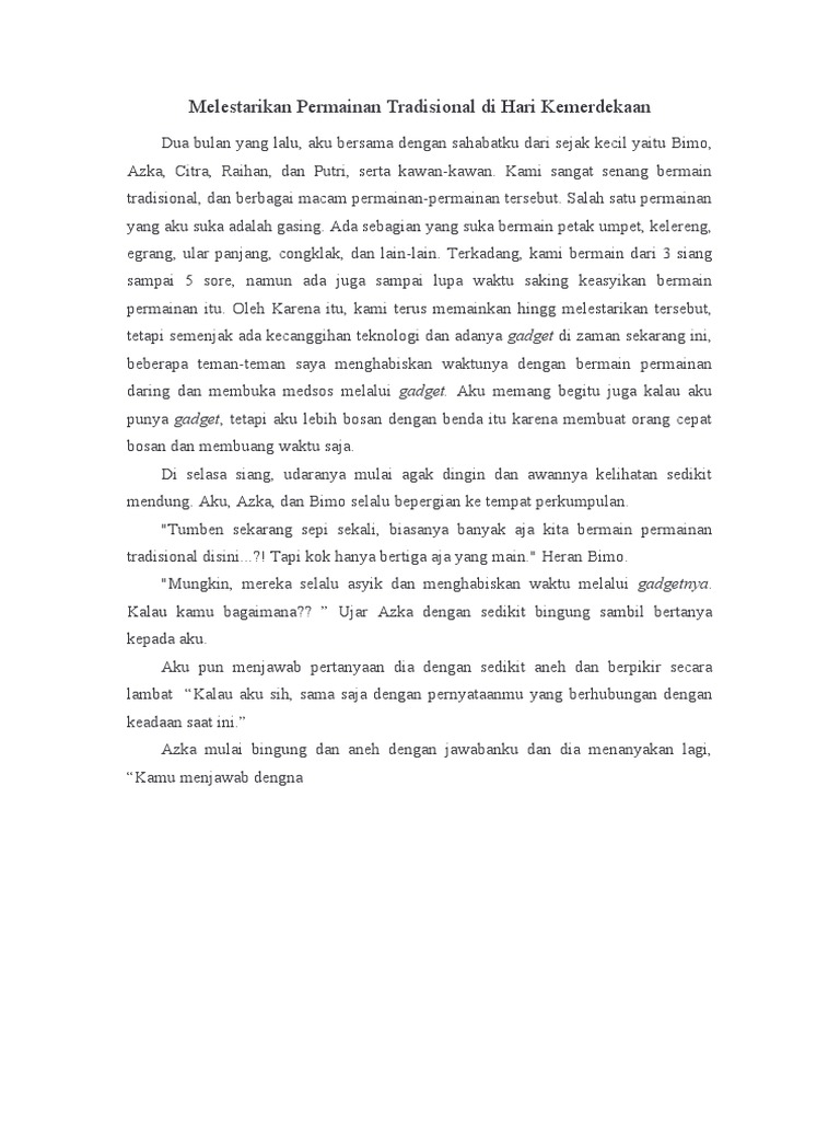 Cerpen Anak-Anak | PDF