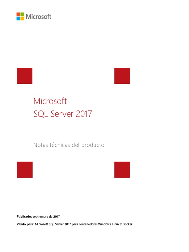 Microsoft_SQLSERVER_2017 | PDF | Servidor SQL de Microsoft | SQL